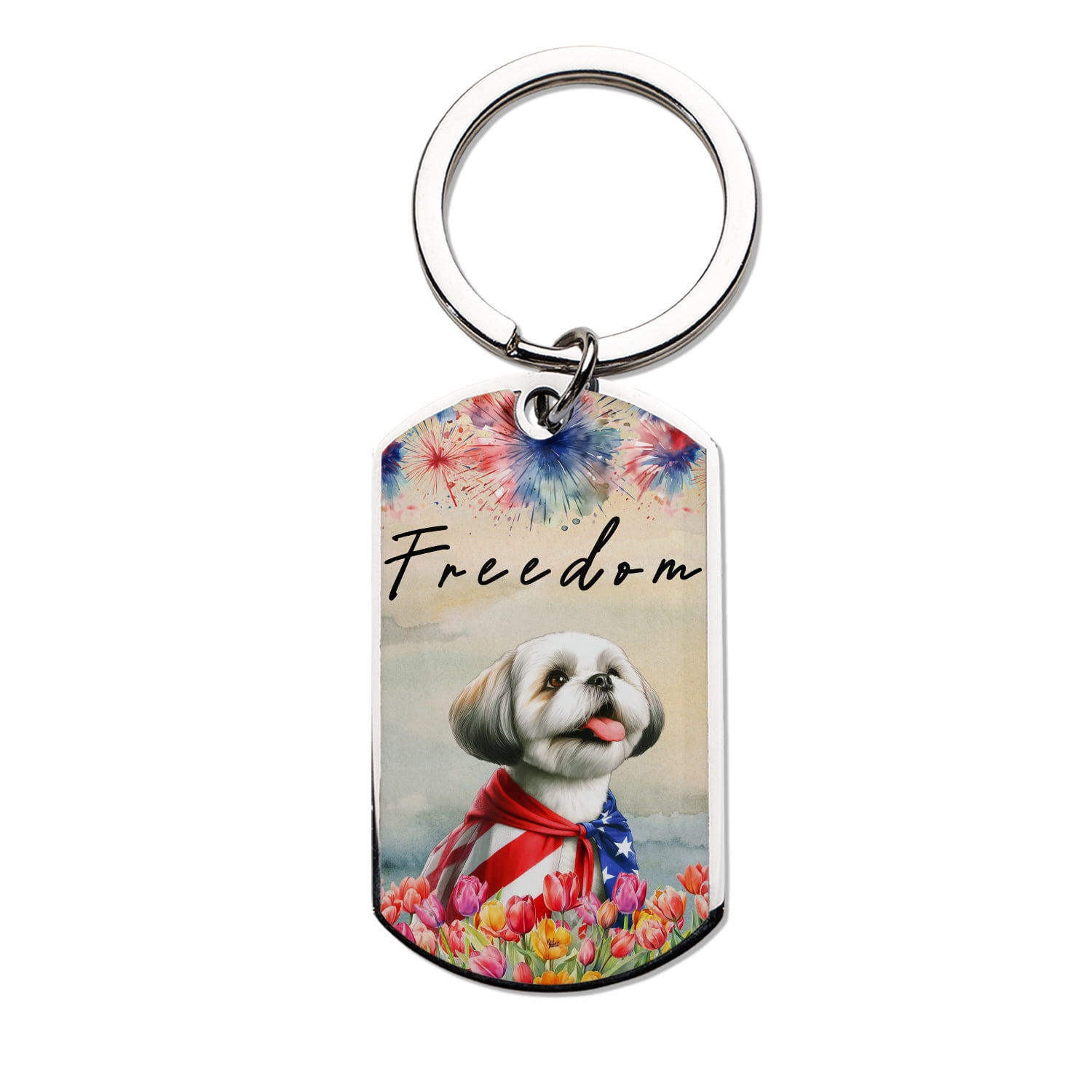 Freedom Shih Tzu on Independence Day 4th of July Stainless Steel ...