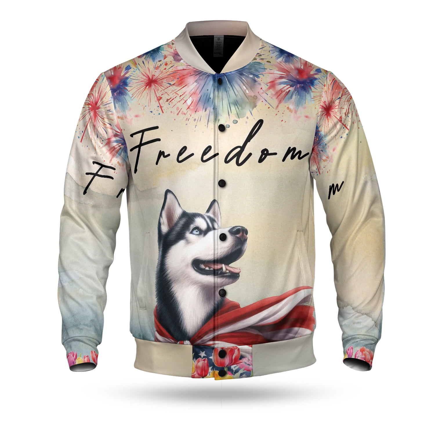 Freedom Siberian Husky on Independence Day 4th of July All Over Print ...