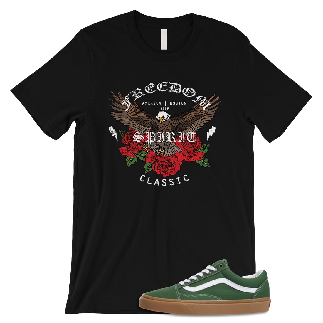 Freedom Spirit White Mens Shirt Trendy Streetwear - Walmart.com