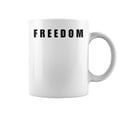 Freedom Text Minimalist Retro Bold Typography Graphic Coffee Mugs ...