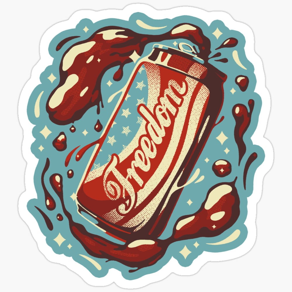 Freedom Usa Soda Can Sticker Phone Decal Water Bottle Stickers Car ...
