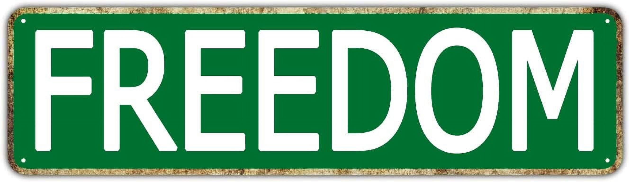 Freedom Vintage Signs Retro Tin Signs Art Plaque Aluminum Sign for ...