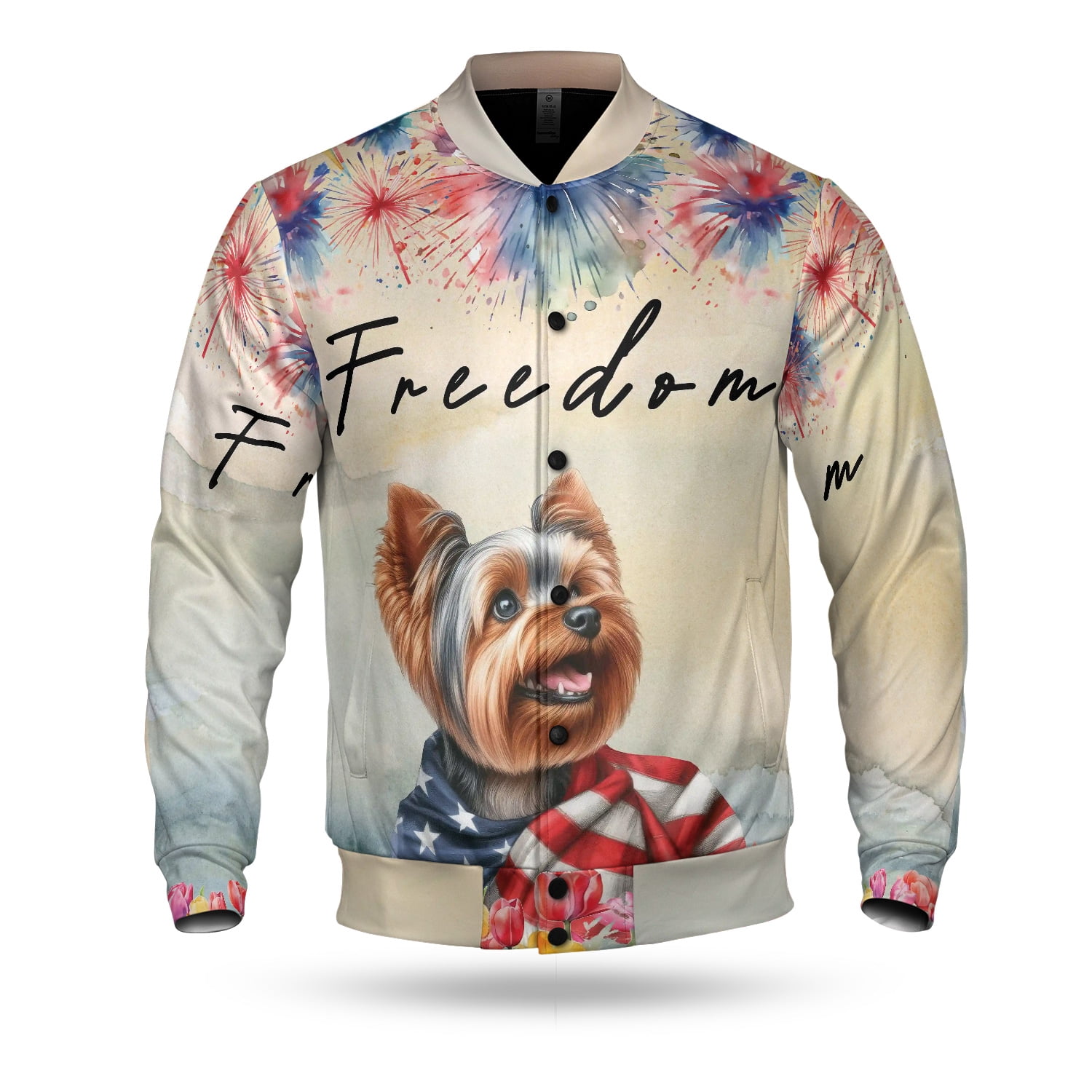 Freedom Yorkshire Terrier on Independence Day 4th of July All Over ...