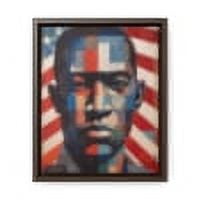 "Freedom's Face: Iconic American Portrait" - Framed Canvas Wrap ...