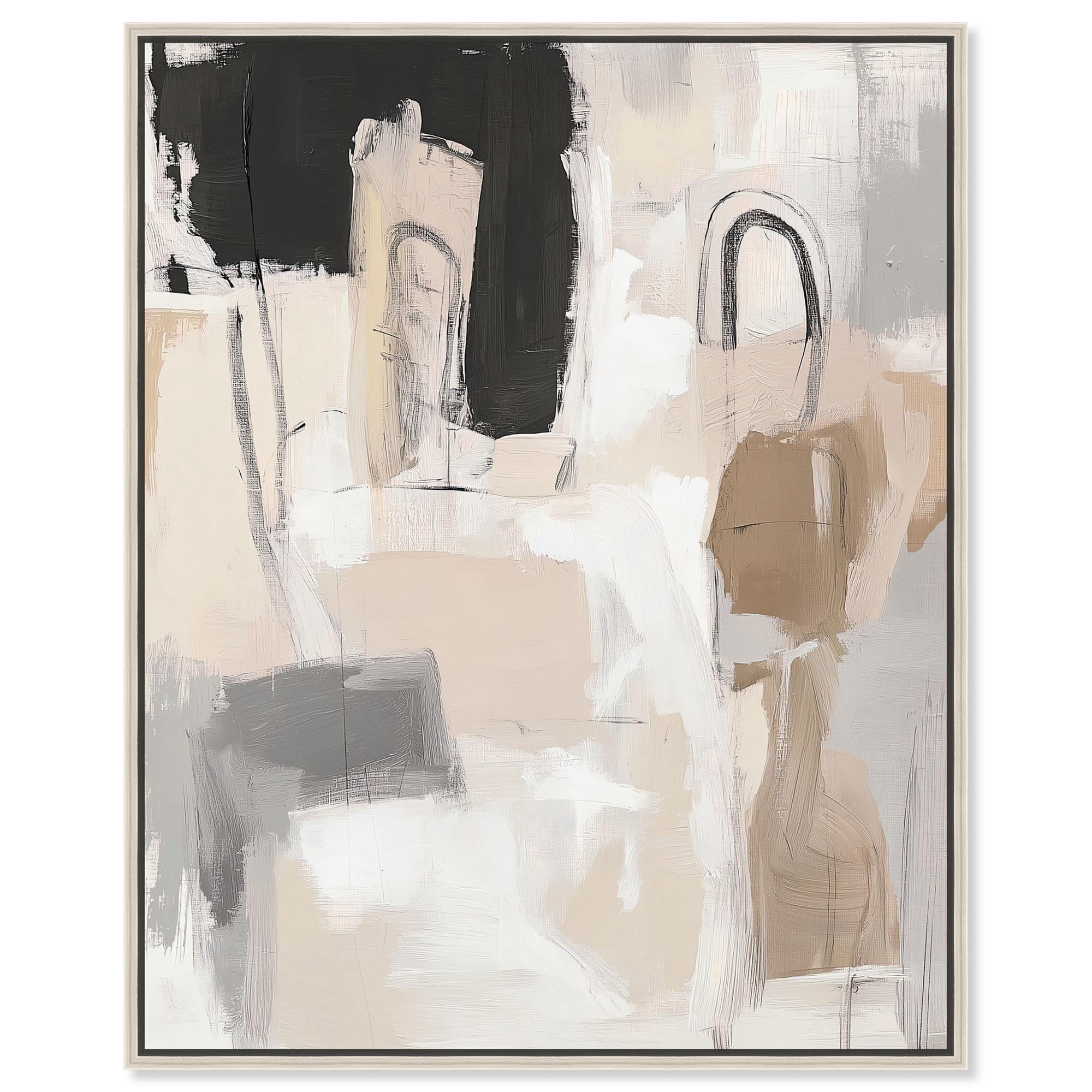 Freeform Movement II Canvas Contemporary Paint by Art Remedy, Silver ...