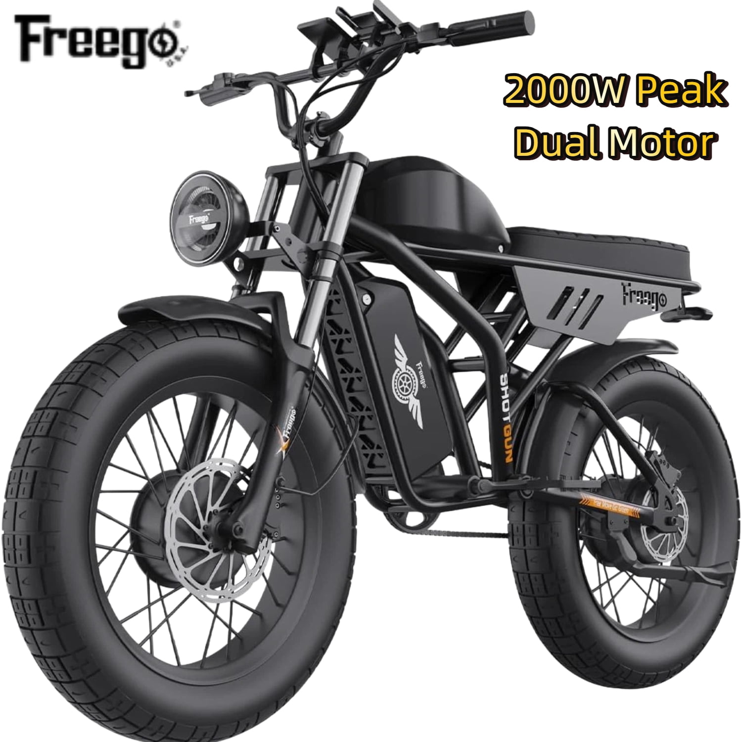 Freego F3 Pro Dual Motor Electric Bike for Adults,48V 40Ah Battery,Dual ...