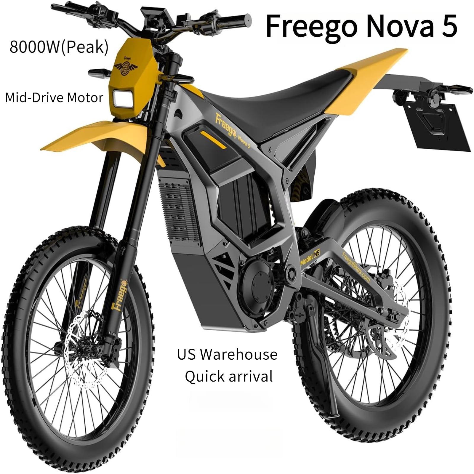 Freego Nova 5 8000W(Peak) Mid-Drive Motor Electric bicycles for adult ...