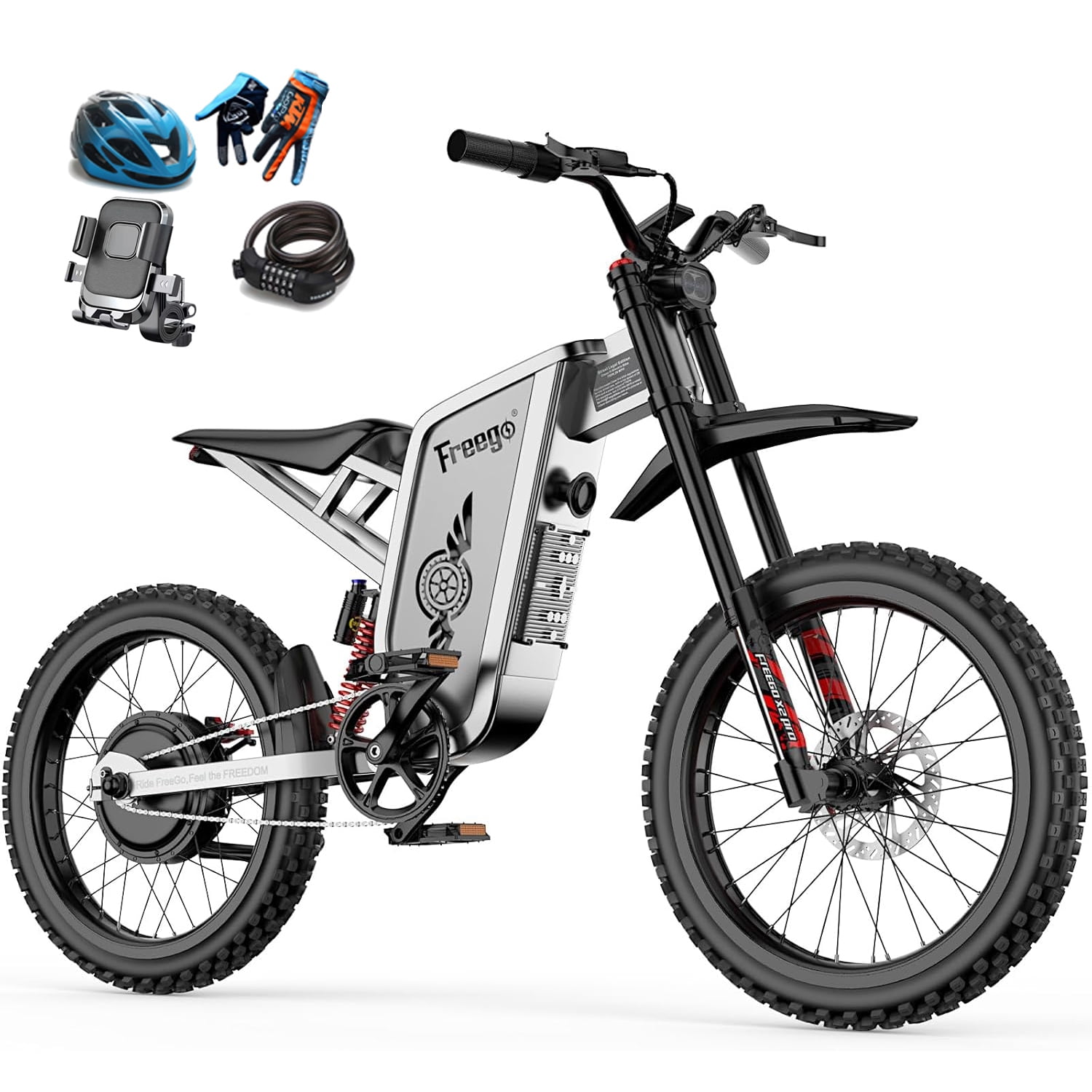 Freego X2 Pro 50MPH 80Mile Off Road Electric Bicyclefor Adults,6000W ...