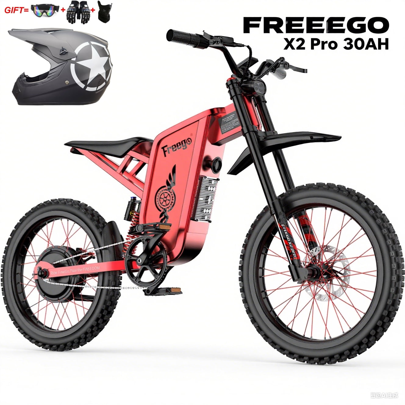 Freego X2PRO Electric Bike 3000W 30AH Battery, 50MPH Speed, Long Range, High-Performance Off ...