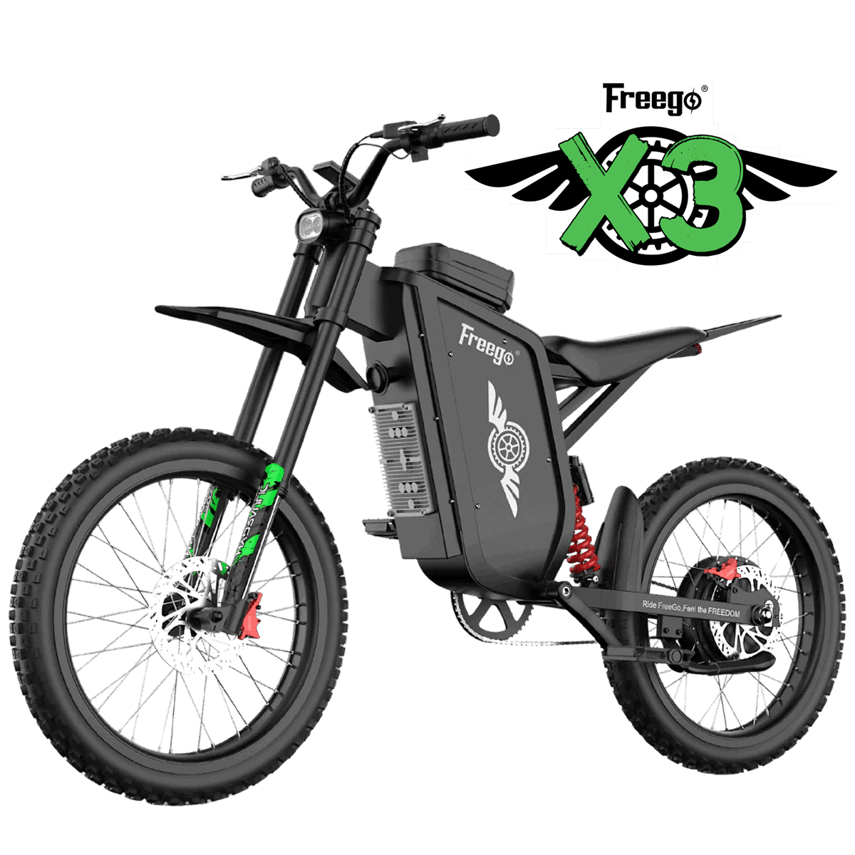 Freego X3 Pro 72V 50Ah Electric Bike for Adults - 8000W Peak Motor ...