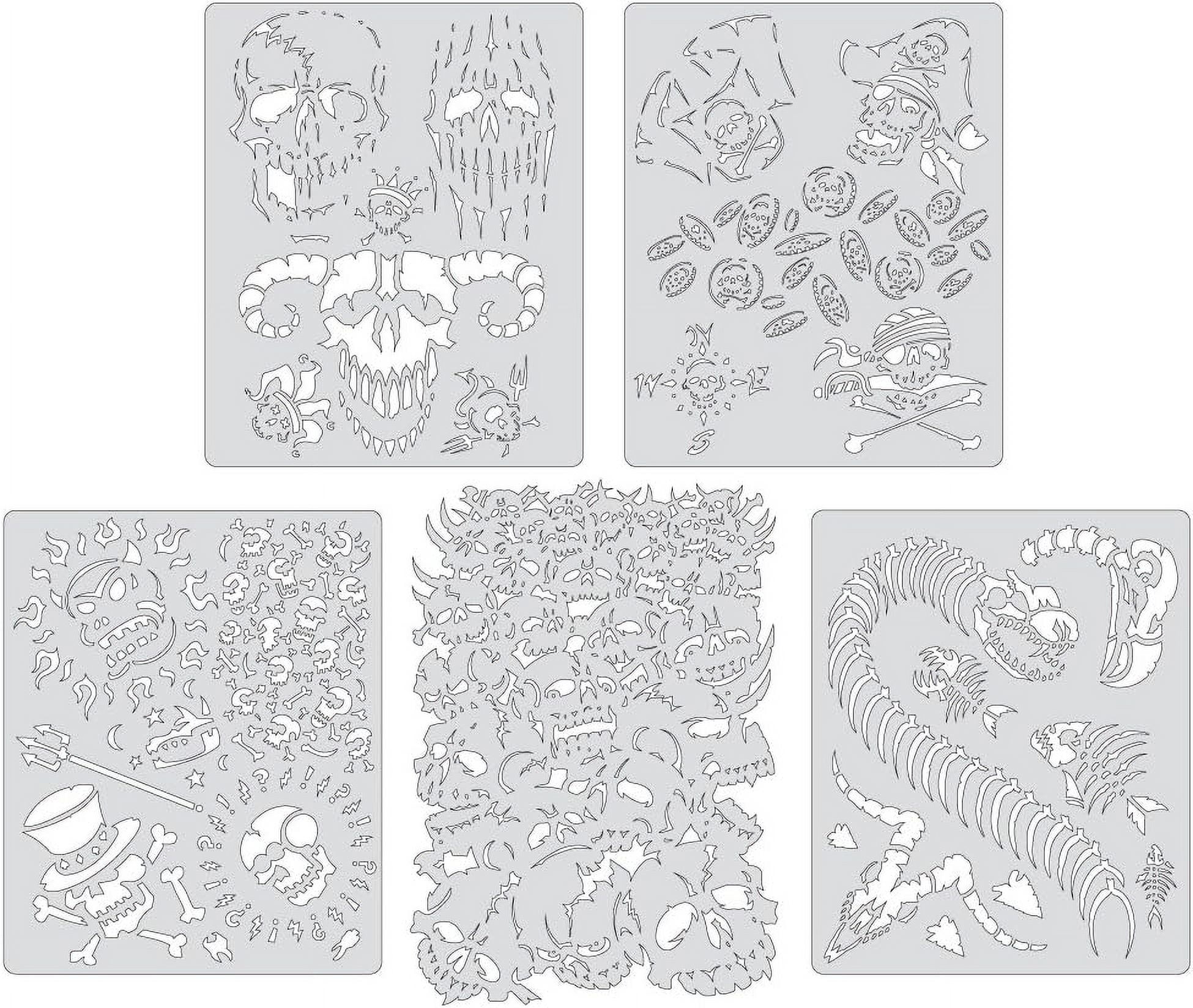 Freehand Airbrush Templates, Curse Of Skullmaster Mini Set - Walmart.com