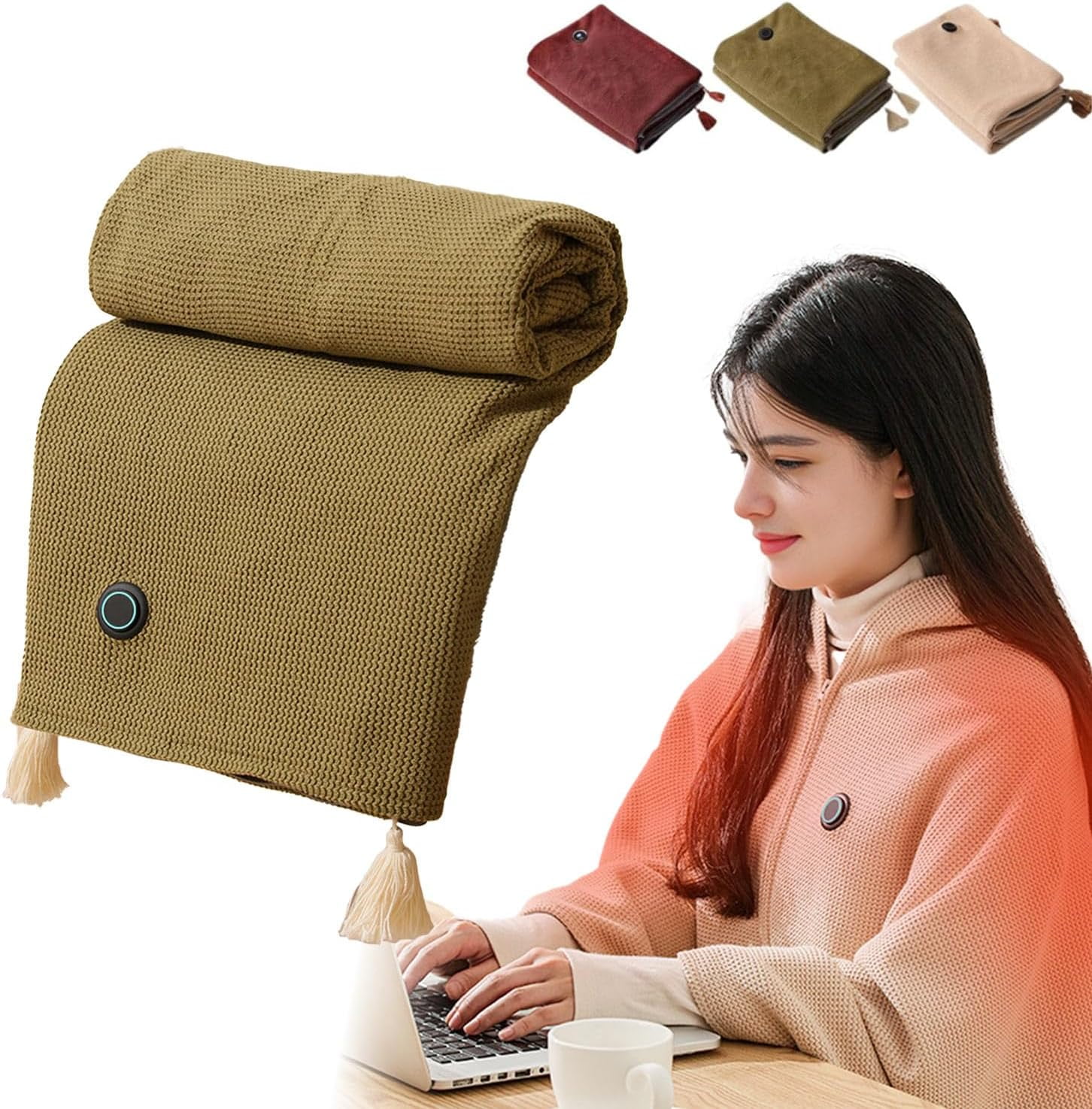 Freelady Heated Shawl, Portable Heated Shawl, Heated Shawl Wraps for ...