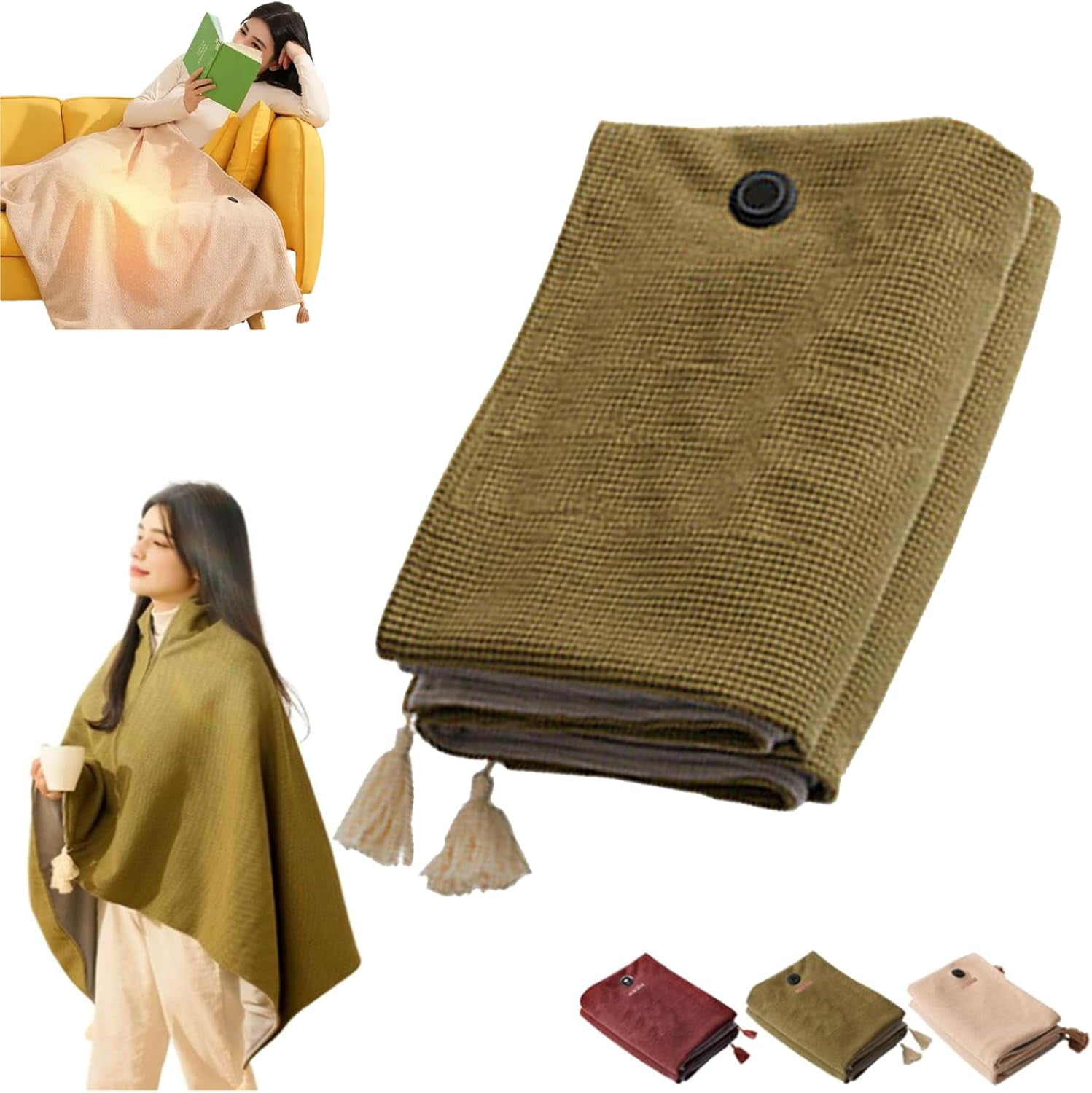 Freelady Heated Shawl, Portable Heated Shawl, Heated Shawl Wraps for ...