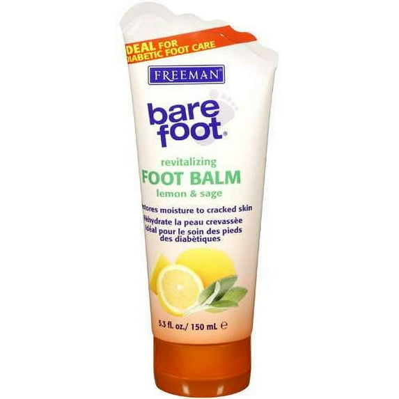 Freeman Bare Foot Revitalizing Foot Balm Lemon and Sage, 5.3 Oz ...