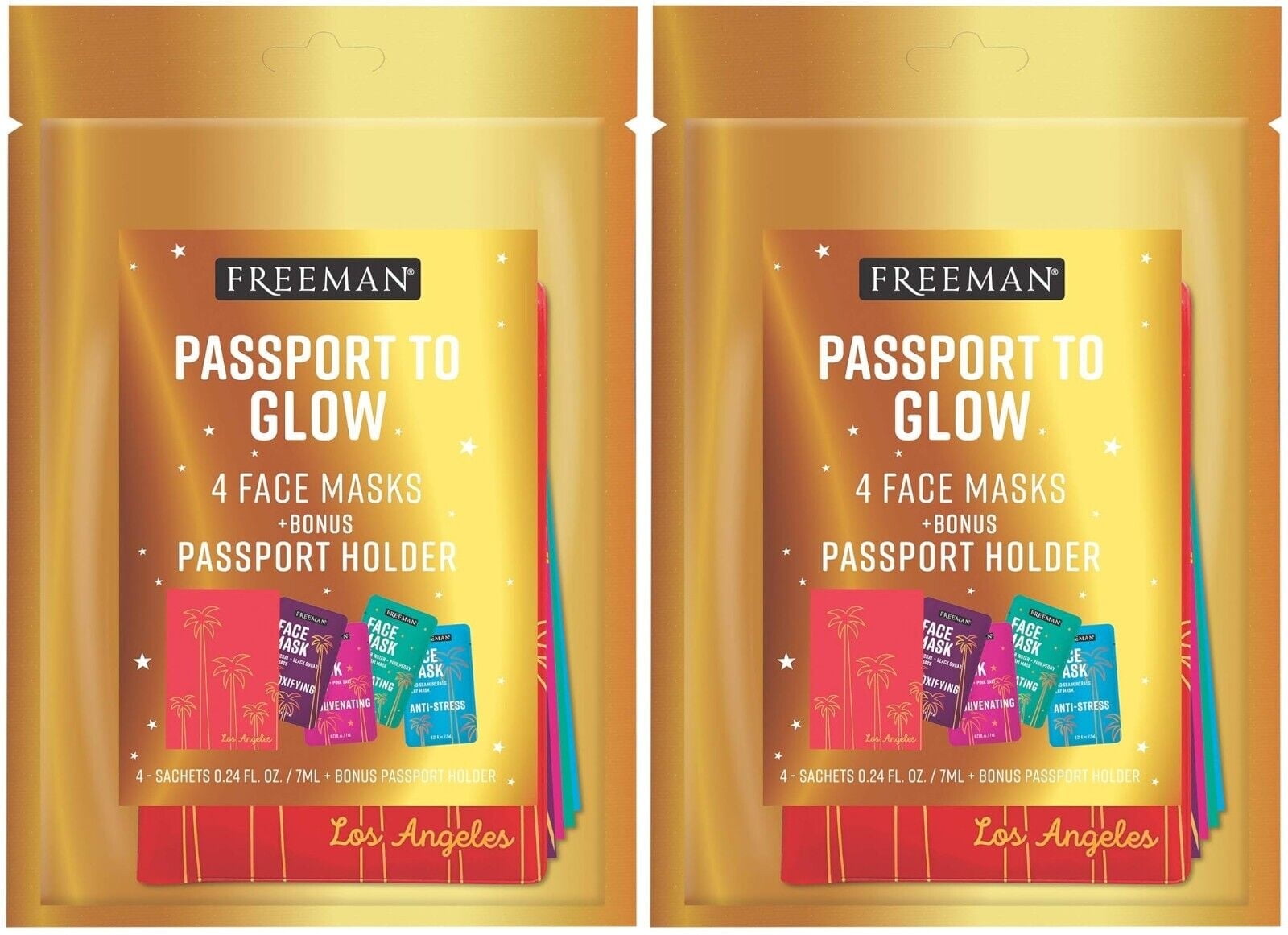 Freeman Beauty Passport to Glow Face Mask Set for Skin Care, With ...