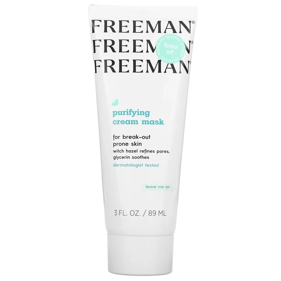 Freeman Beauty, Purifying Cream Beauty Mask, 3 Fl Oz - Walmart.com