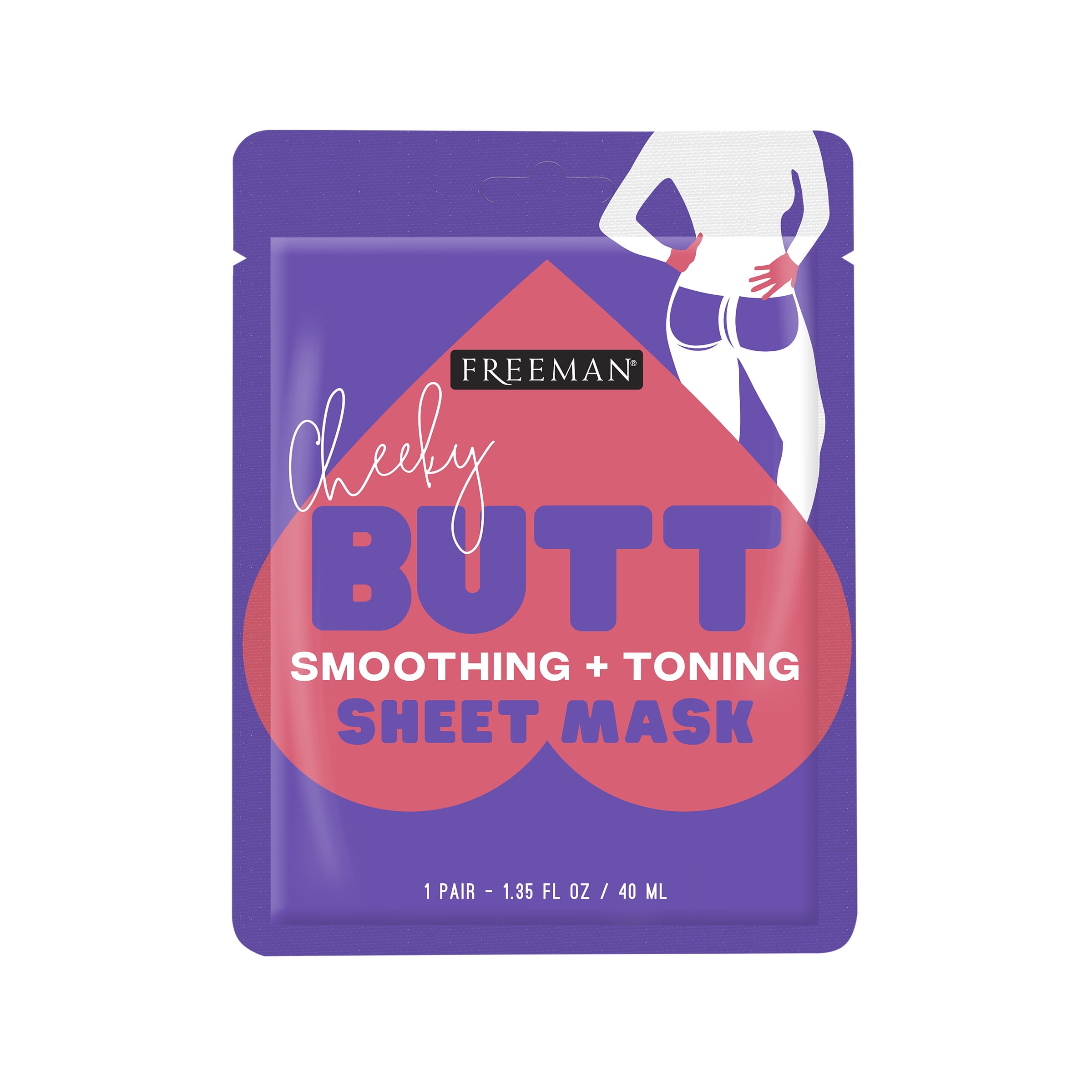 Freeman Cheeky Butt Smoothing and Toning Body Care Sheet Mask, Two ...