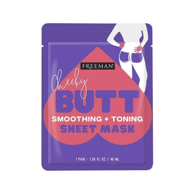 Freeman Cheeky Butt Smoothing and Toning Body Care Sheet Mask, Two ...