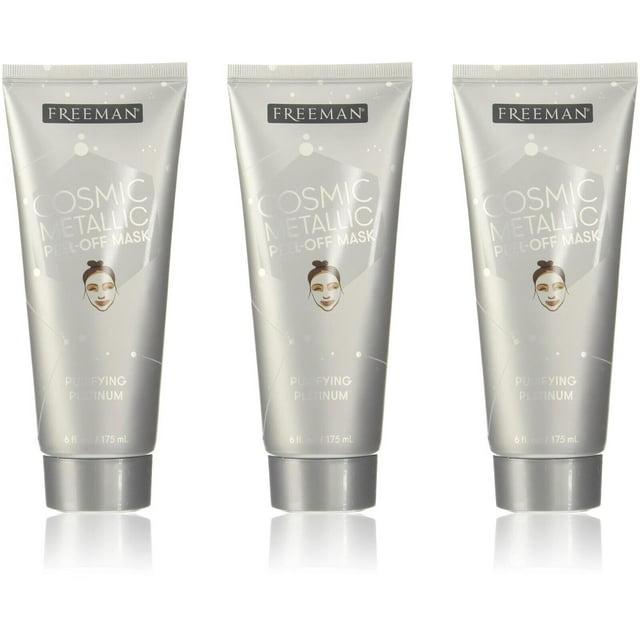 Freeman Cosmic Metallic Purifying Platinum Peel-Off Mask - 3 Pack ...