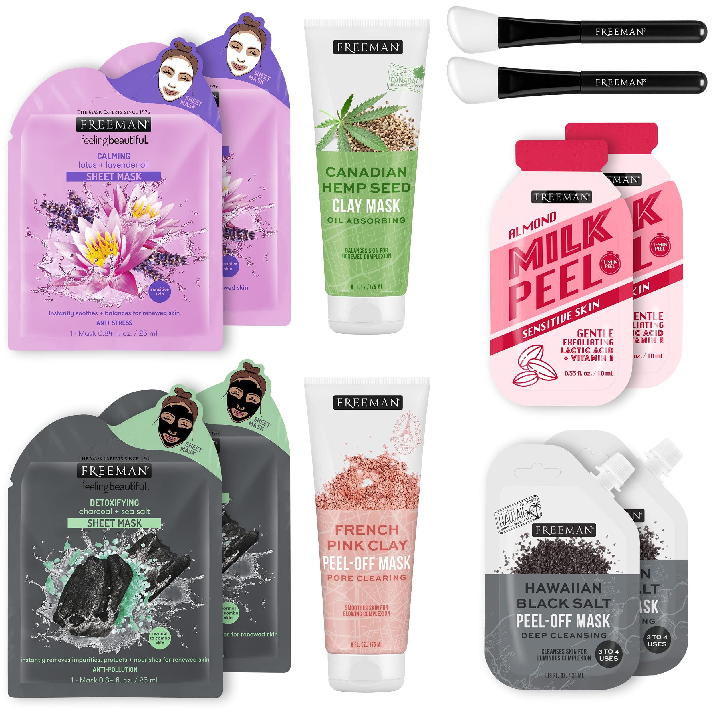 Freeman Facial Mask Anniversary Collection Set, pack of 12 - Walmart.com