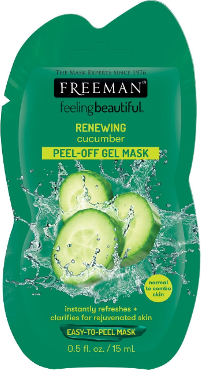 Freeman Feeling Beautiful Facial Peel-Off Mask Cucumber 0.50 oz (Pack ...