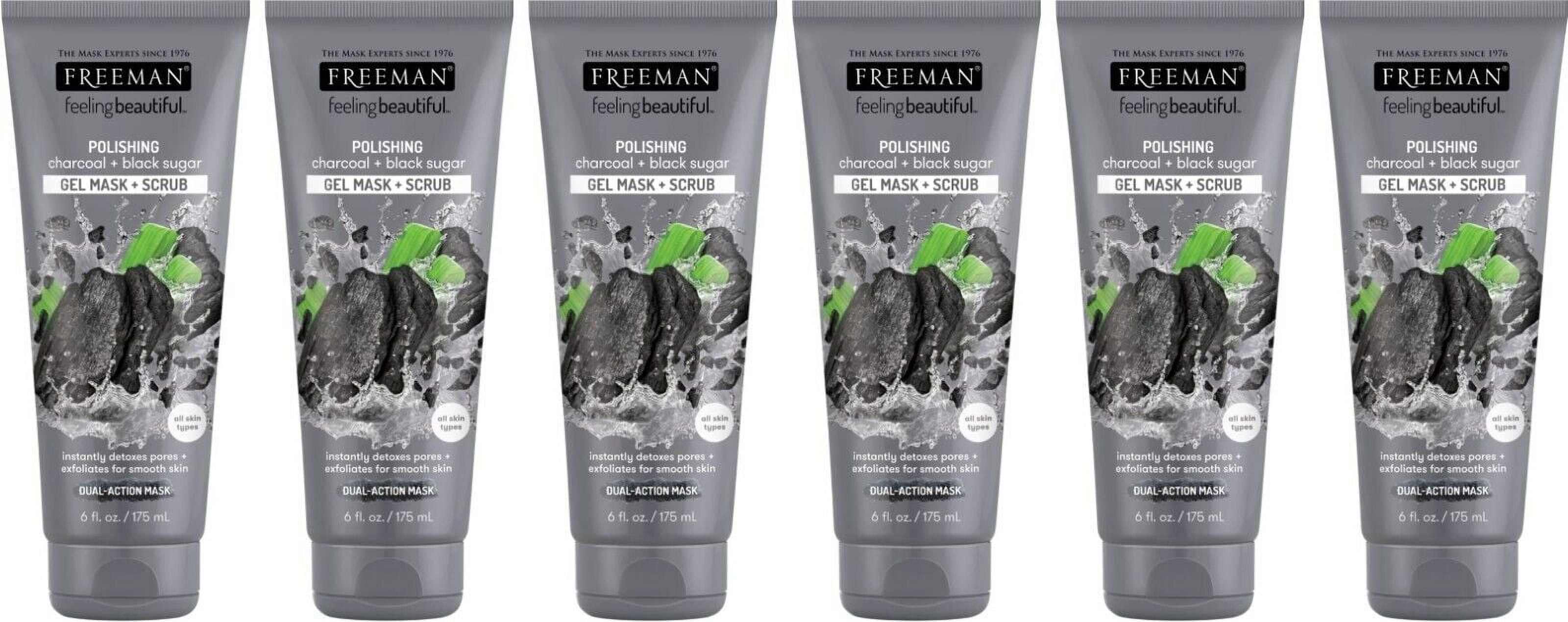 Freeman Facial Polishing Mask Charcoal Black Sugar 6 oz Pack Detoxify ...