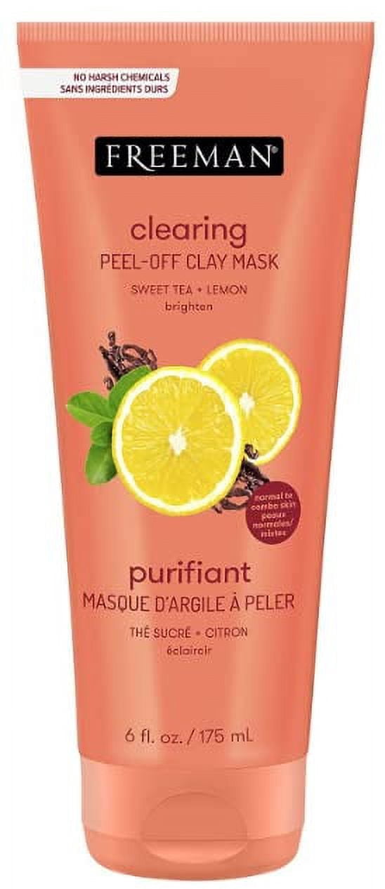 Freeman Feeling Beautiful Peel-Away Clay Mask, Sweet Tea & Lemon 6 Oz ...