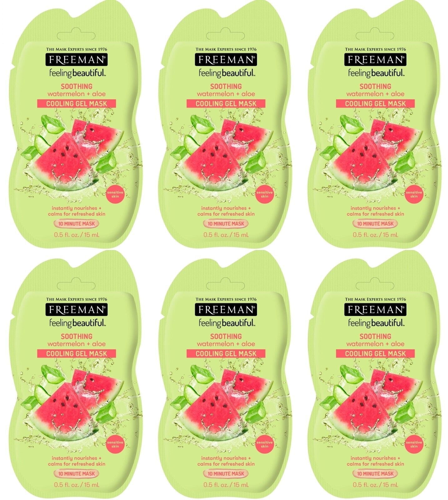 Freeman Feeling Beautiful Watermelon & Aloe Cooling Gel Mask, 0.5 fl oz ...