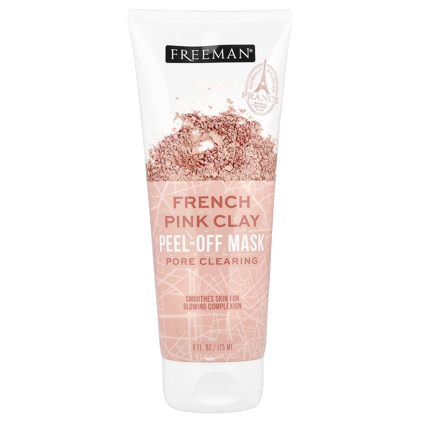 Freeman French Pink Clay Peel-Off Mask, 6 fl oz, Pore Cleansing, Vegan Skincare - Walmart.com