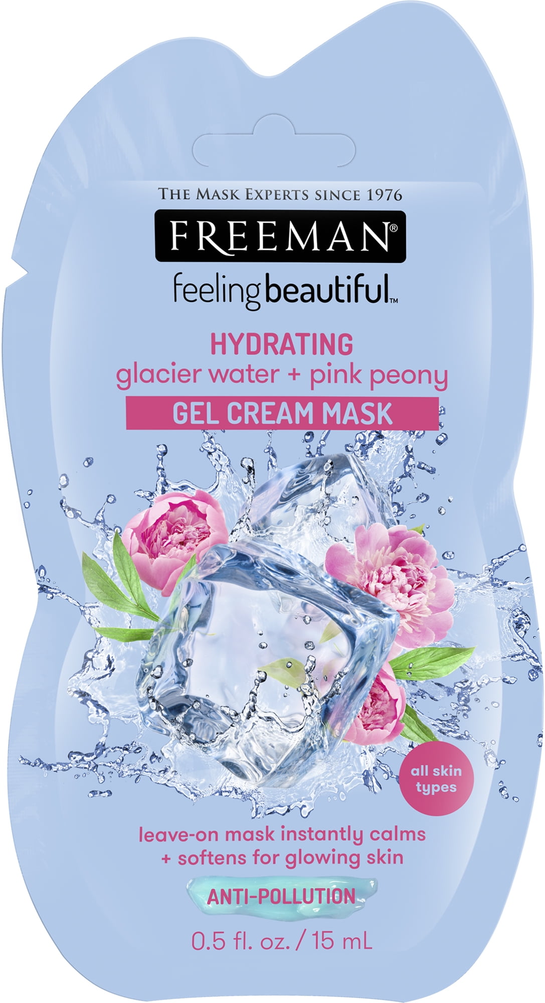 Freeman Beauty Moisturizing Gel Cream Mask, Glacier Water & Pink Peony ...