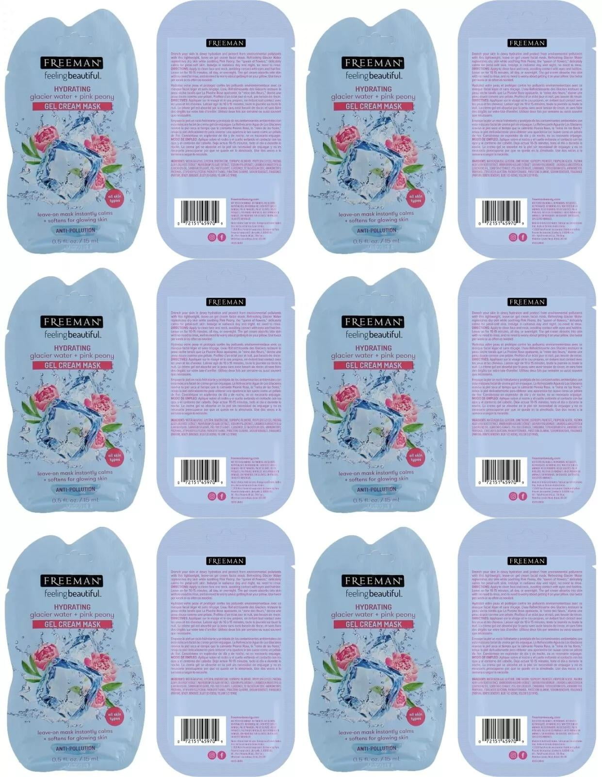 Freeman Hydrating Glacier Water & Pink Peony Gel Cream Facial Mask ...