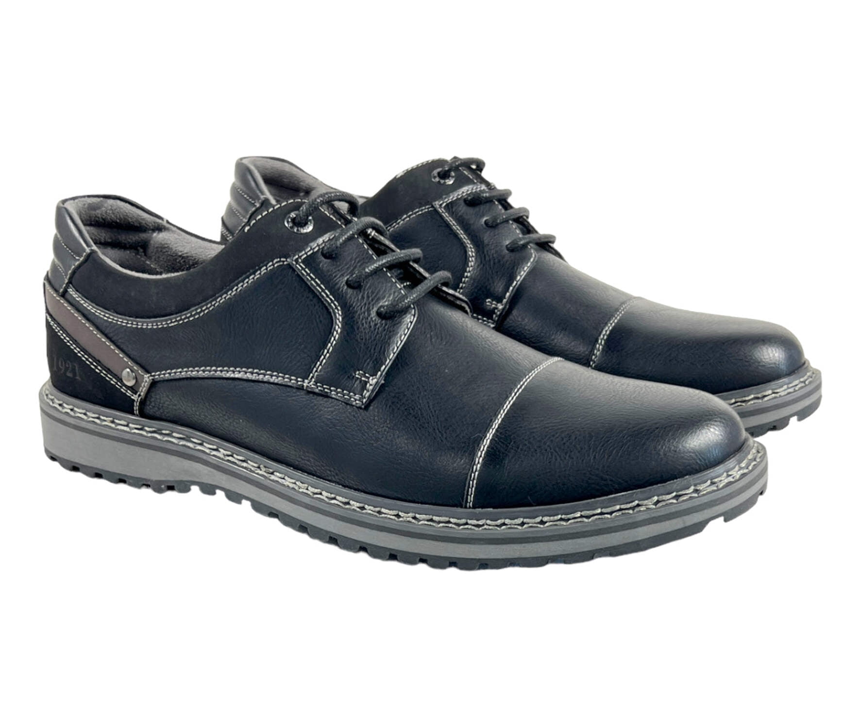 Freeman Jason Black Casual Shoes for Men - Round Toe, Faux Leather ...
