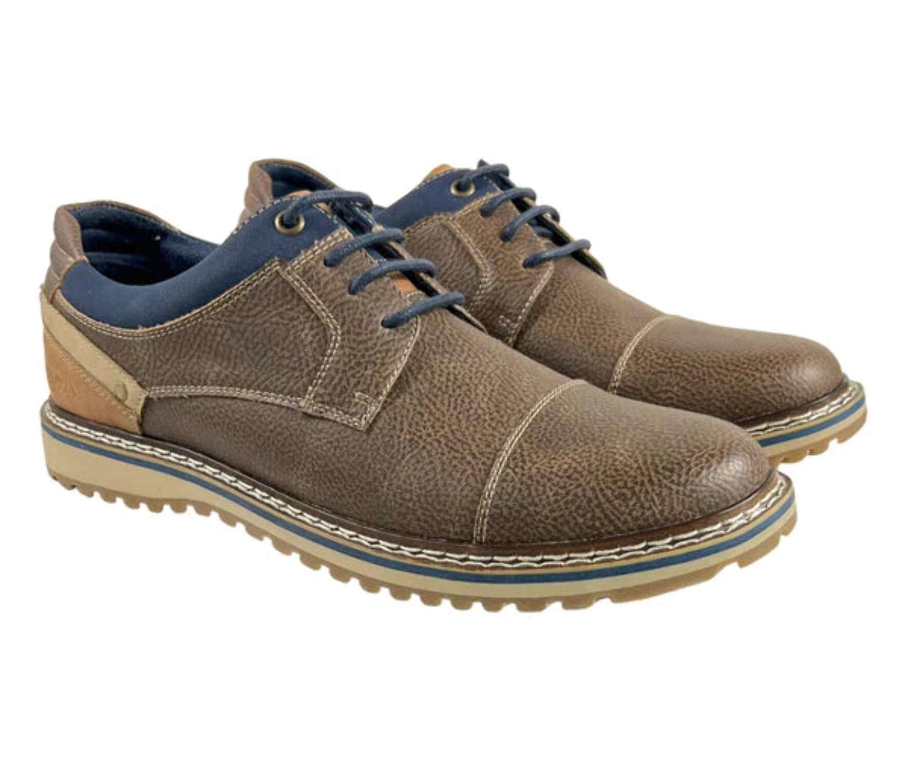 Freeman Jason Brown Casual Shoes for Men - Round Toe, Faux Leather ...