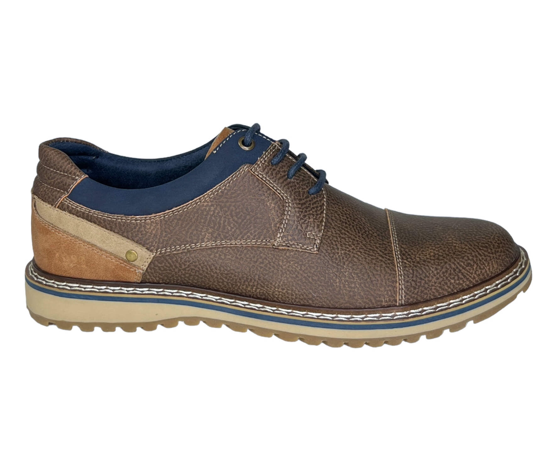 Freeman Jason Brown Casual Shoes for Men - Round Toe, Faux Leather ...