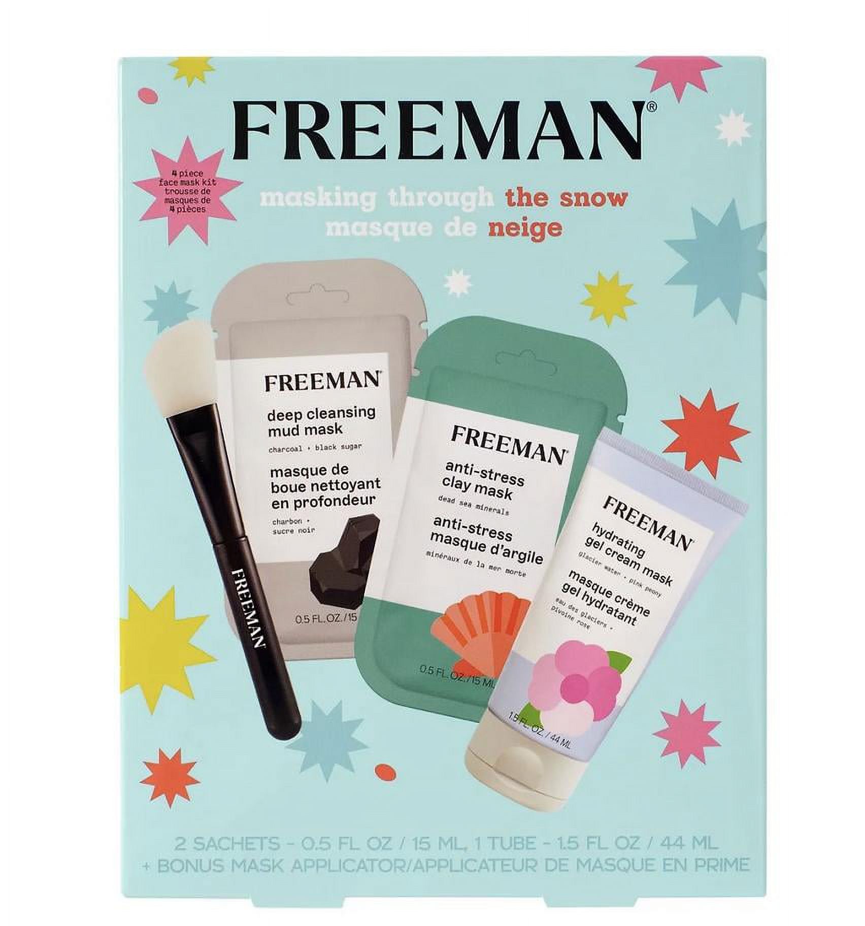 Freeman Masking Through the Snow 2 Sachets Plus Bonus Mask Applicator ...