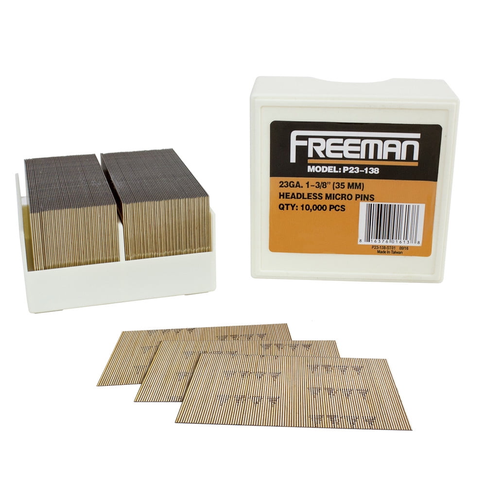 Freeman P23-138 23-Gauge 1-3/8" Glue Collated Headless Micro Pins ...