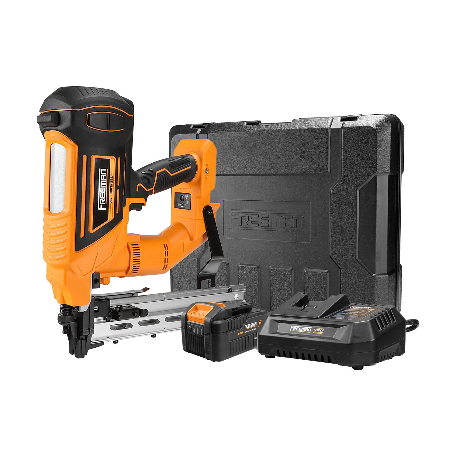 Freeman PE20VFS9 20 Volt Cordless and Brushless 9-Gauge 2" Fencing ...