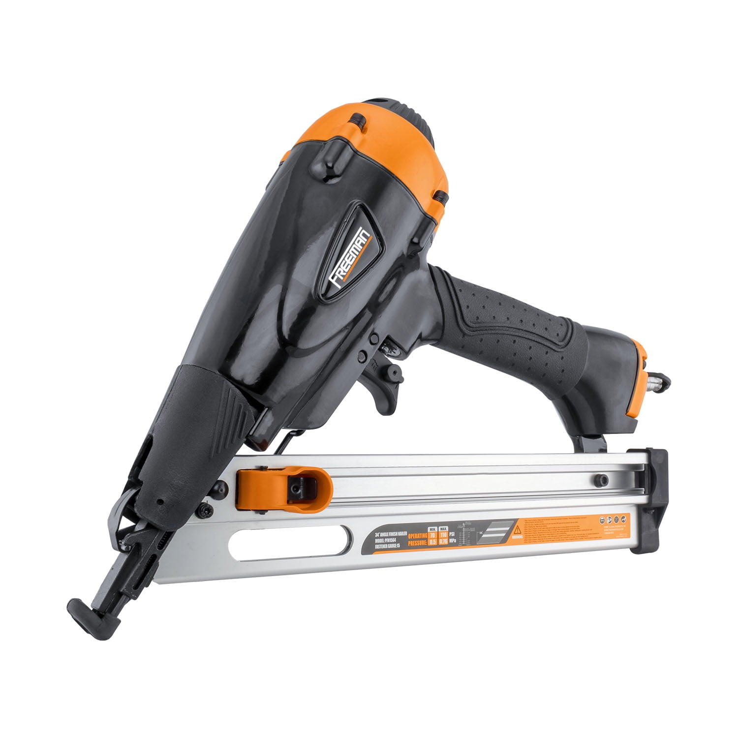 Freeman PFN1564 Pneumatic 34 Degree 15-Gauge 2-1/2" Angle Finish Nailer ...