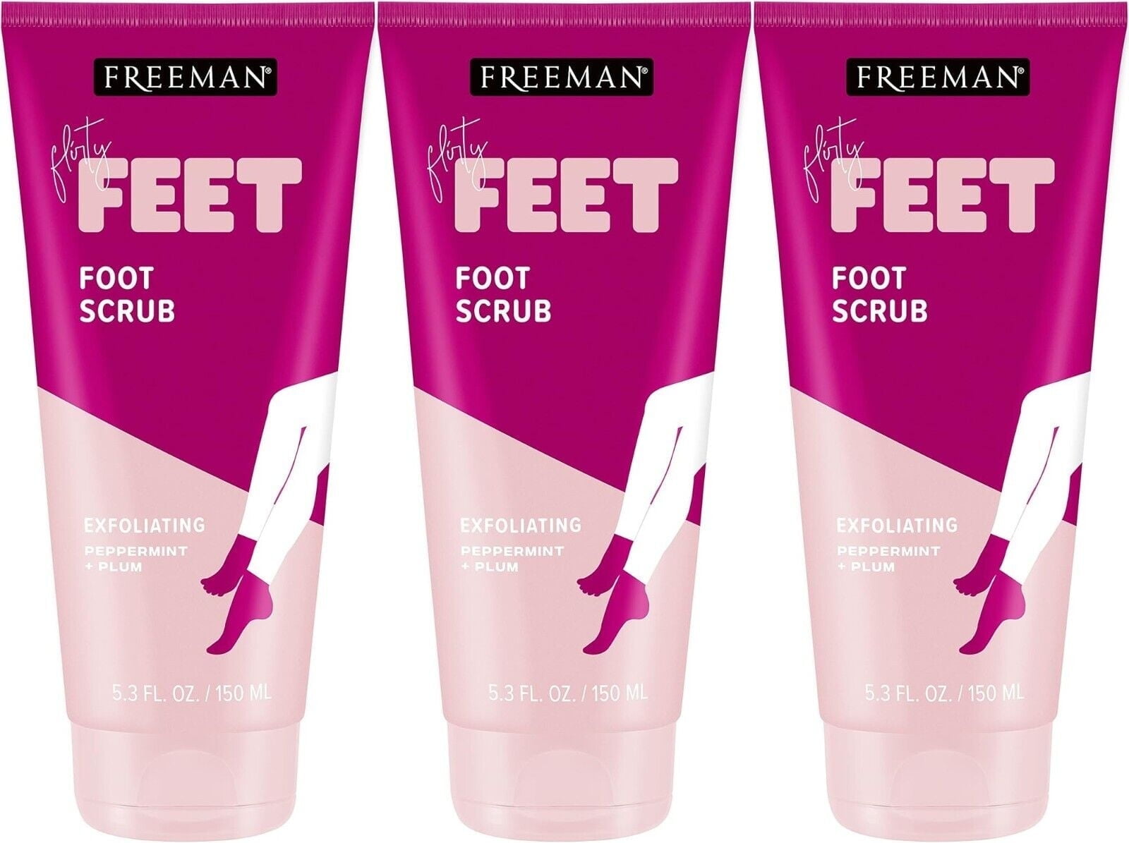 Freeman Peppermint & Plum Foot Scrub, Soothing & Exfoliating, 5.3 oz ...