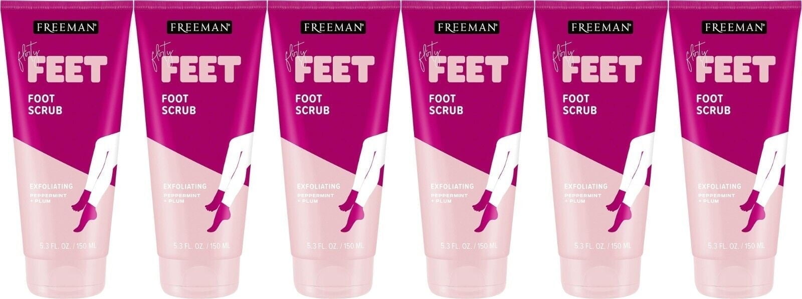 Freeman Peppermint & Plum Foot Scrub, Soothing & Exfoliating, 5.3 oz ...