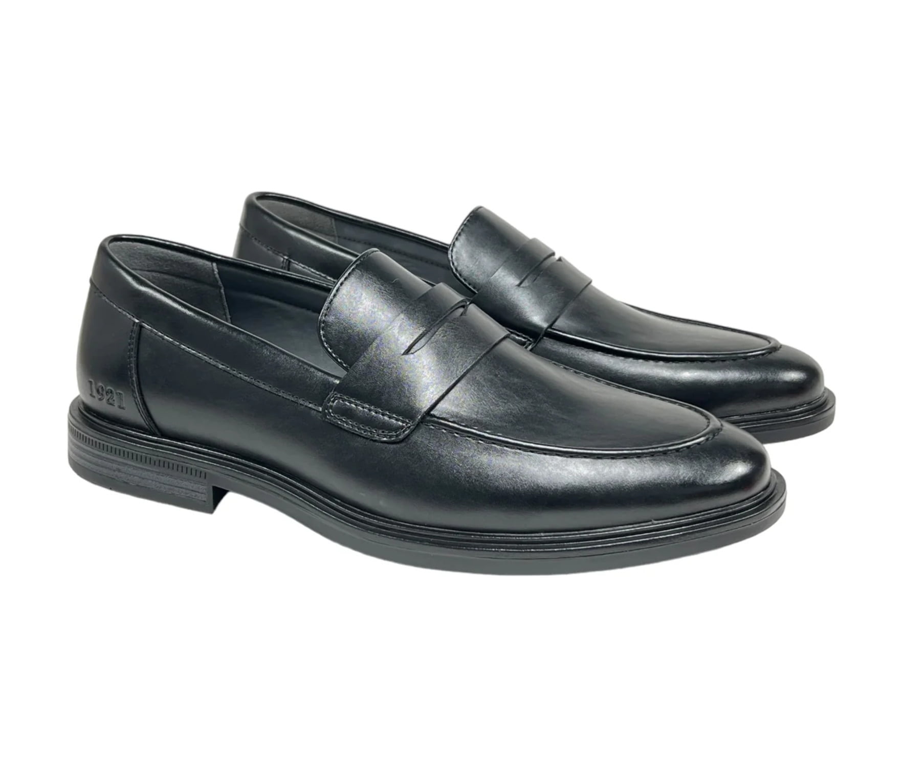 Freeman Ryan Modern Black Vegan Leather Dress Loafer Casual Men's Shoes ...