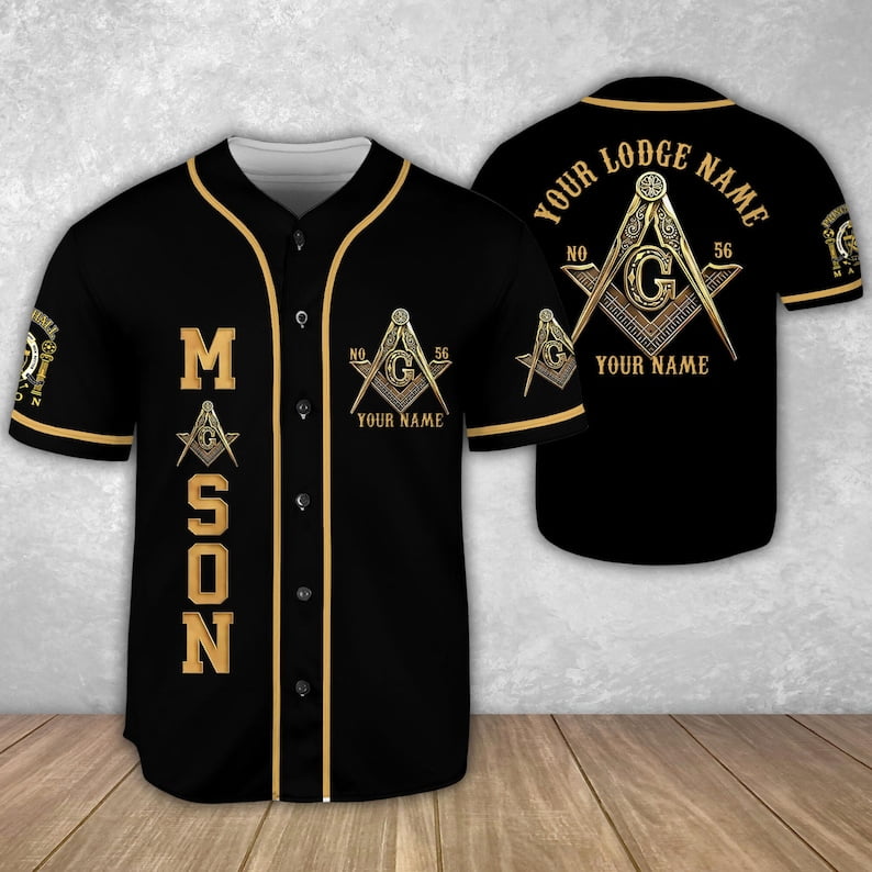 Freemason Mason Baseball Shirt, Masonic Clothing, Custom Baseball ...