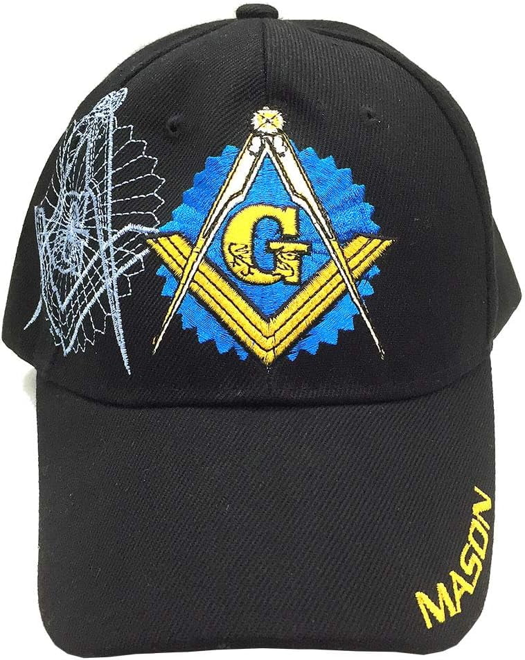 Freemason Mason Lodge Symbol Adjustable 3D Embroidery Baseball Cap Hat ...