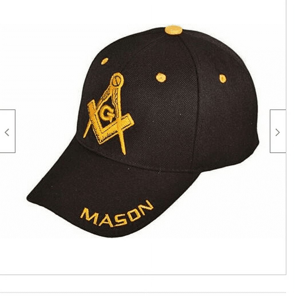 Fusion Tech Masonic Black Hat, Embroidered Adjustable Cap, Unisex ...
