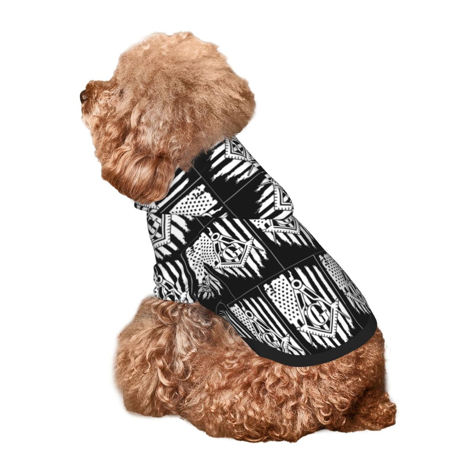 Freemason Masonic Flag Small Dog Sweater Hoodie Clothes with Hat Small ...