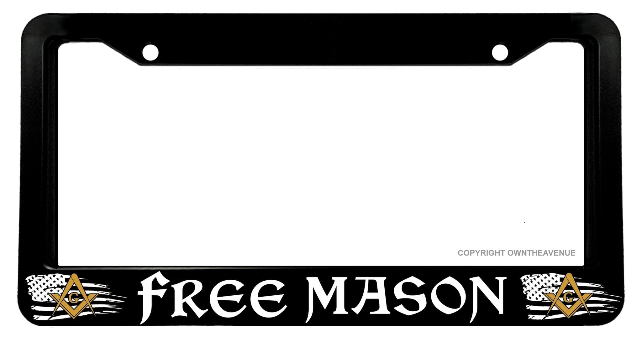 Freemason Masonic Mason Tattered USA Flag Vintage Style License Plate ...