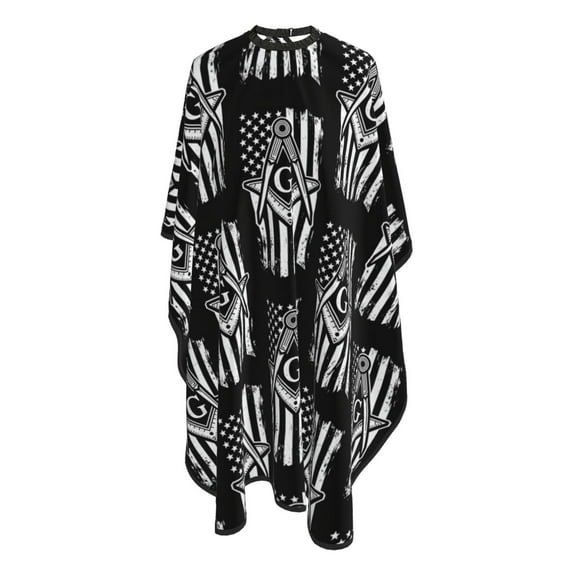 Freemason Masonic Masons Flag Hair Cutting Cape 66" x 55" Salon Cape ...