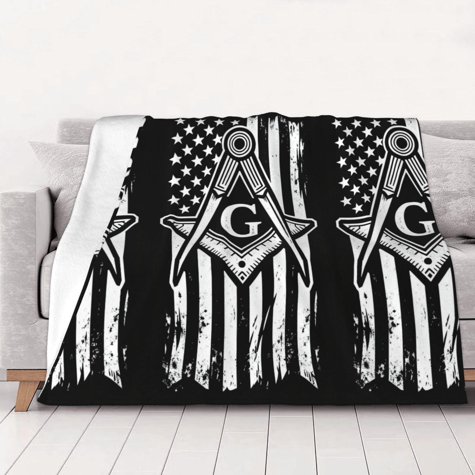 Freemason Masonic Masons Flag Throws Blanket Fleece Soft Cozy Warm ...