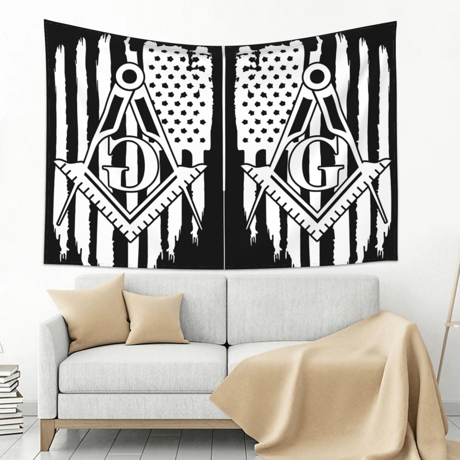 Freemason Masonic Masons Flagtapestry Wall Hanging Decor For Bedroom ...