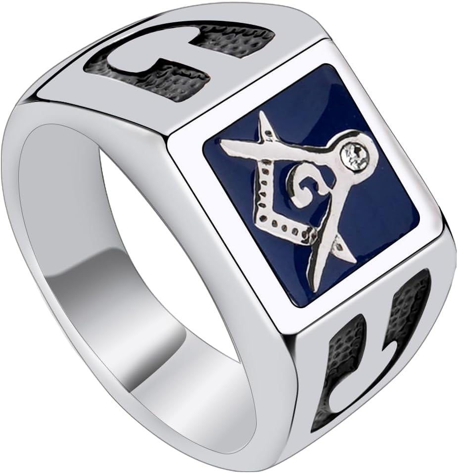 Freemason Symbol Jewelry Masonic Ring for Men Punk Masonic Jewelry ...